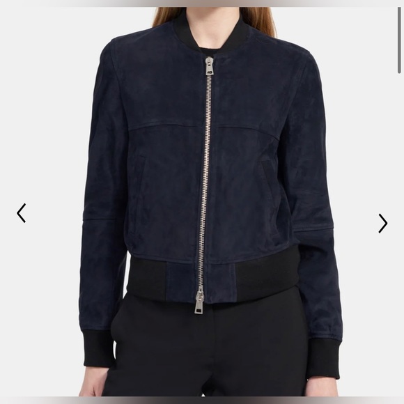 Theory | Jackets & Coats | Nwt Theory Daryette Suede Bomber Jacket ...